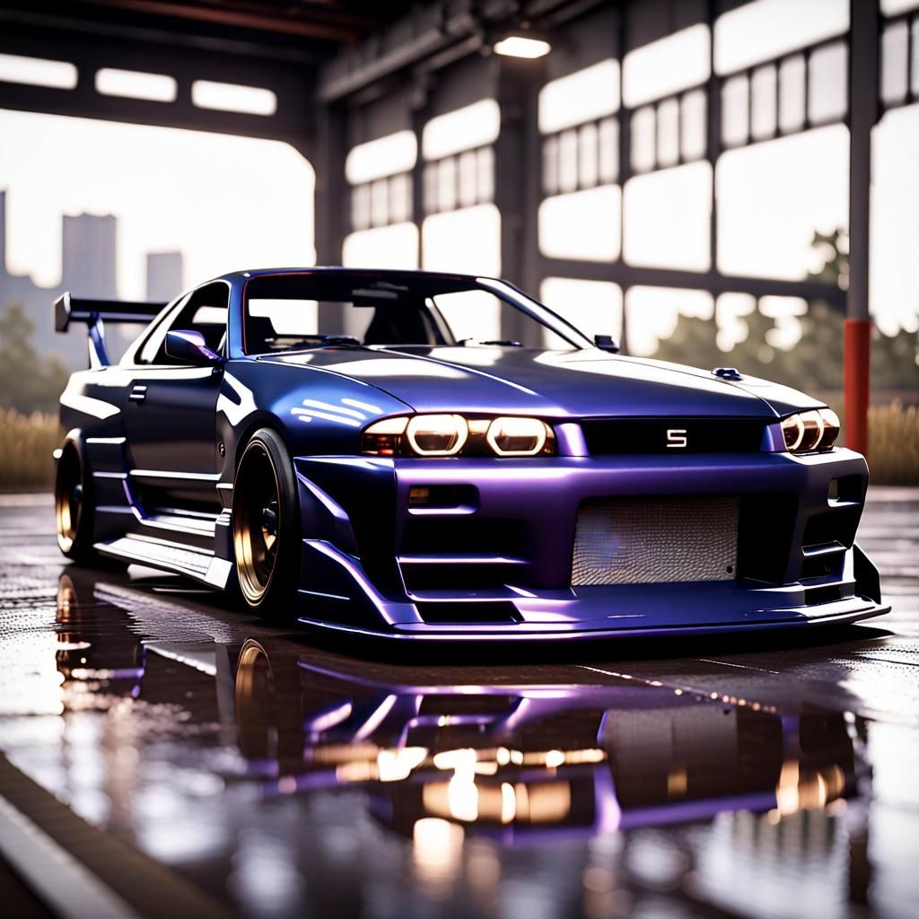 Nissan Skyline R33 IV - AI Generated Artwork - NightCafe Creator
