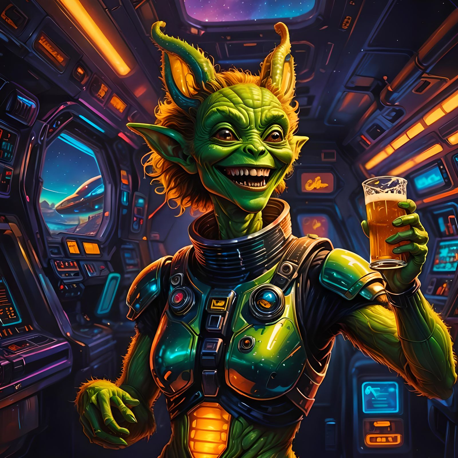 "Nebula Nectar! The best beer in the galaxy!" - AI Generated Artwork - NightCafe Creator