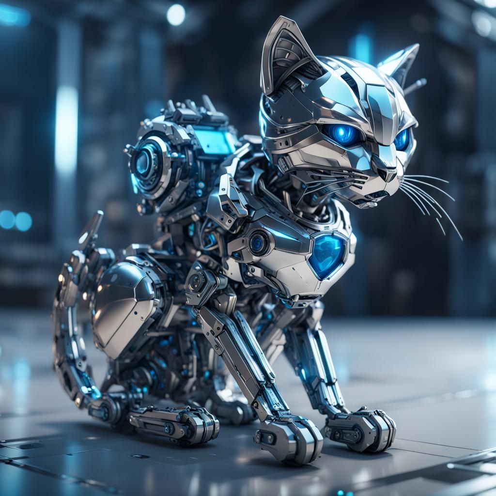 mega mecha cat - AI Generated Artwork - NightCafe Creator