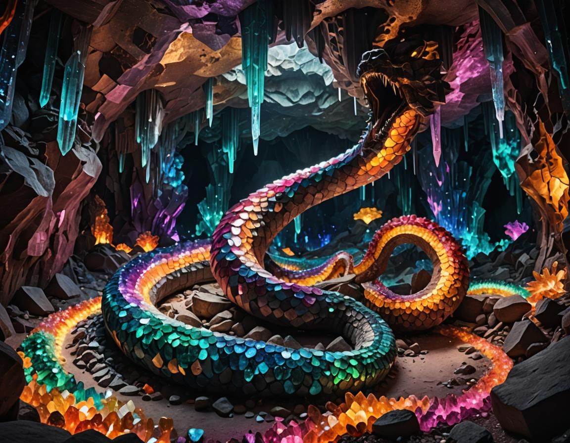 CRYSTAL SERPENT - AI Generated Artwork - NightCafe Creator
