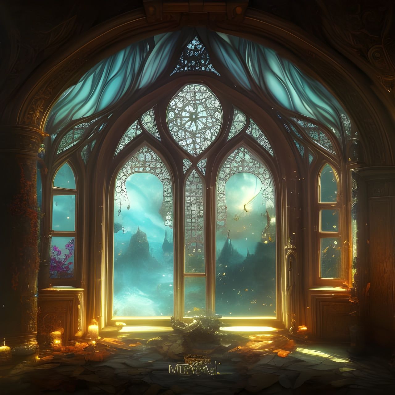 Fantasy Window - AI Generated Artwork - NightCafe Creator