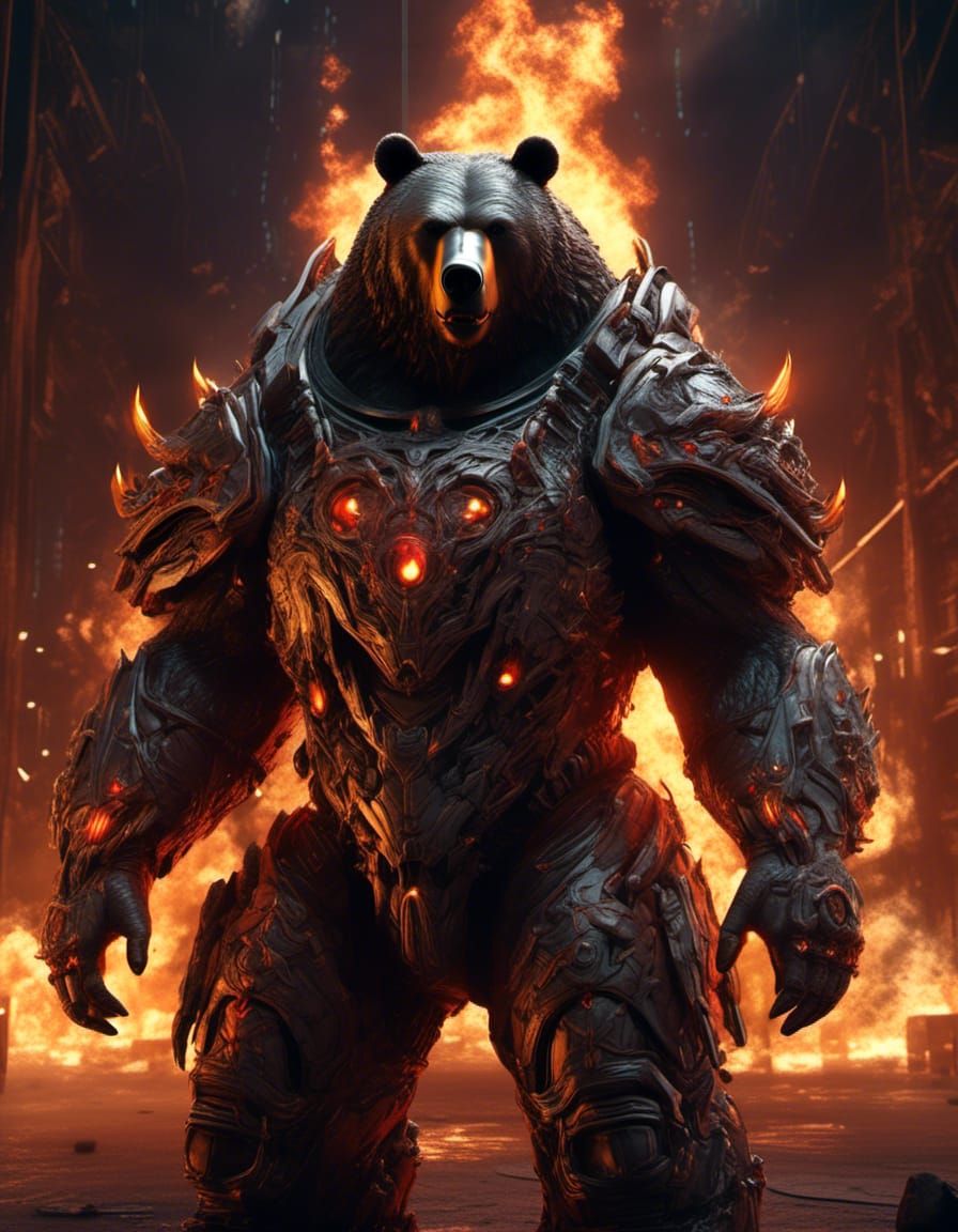 Creepy soul-less cursed space mercenary hellion demon, horrific ...