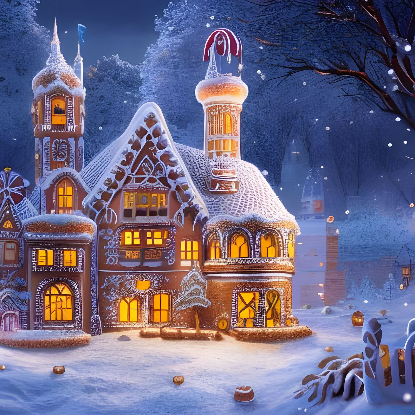 Gingerbread House - AI Generated Artwork - NightCafe Creator