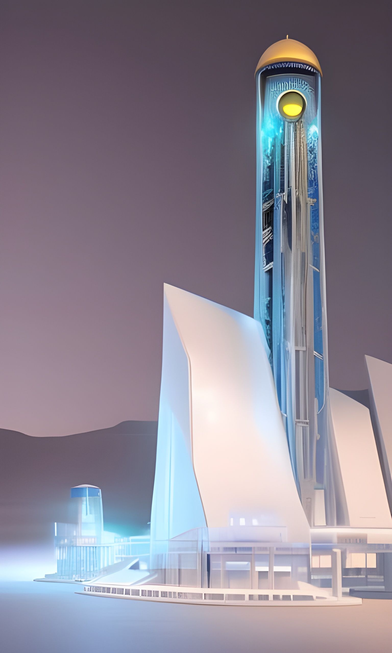 Alien Lighthouse - AI Generated Artwork - NightCafe Creator