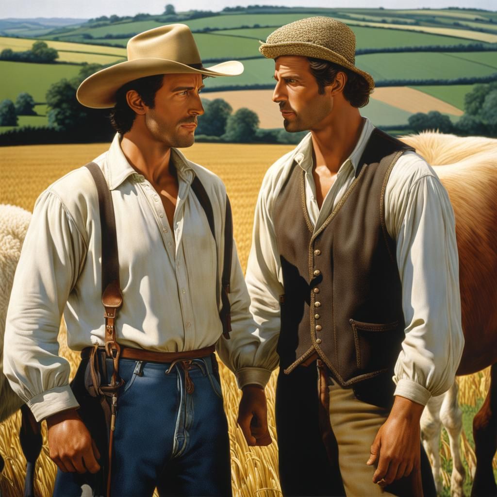 Summer's Affection: High-born Nobleman and Farm Labourer - AI Generated ...