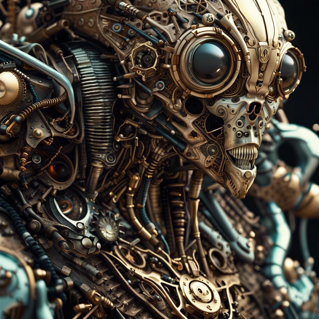 Steampunk Alien - AI Generated Artwork - NightCafe Creator