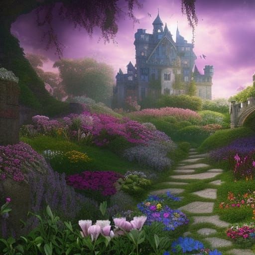 Floraline Castle - AI Generated Artwork - NightCafe Creator