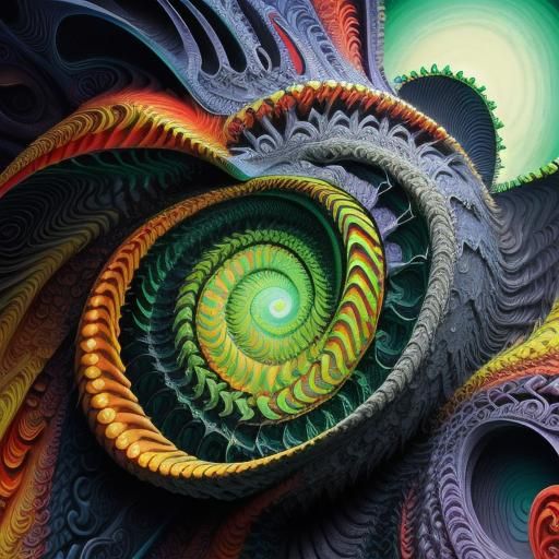 a madman driver in Drag Race, Vibrant orange and red Fibonacci spiral ...