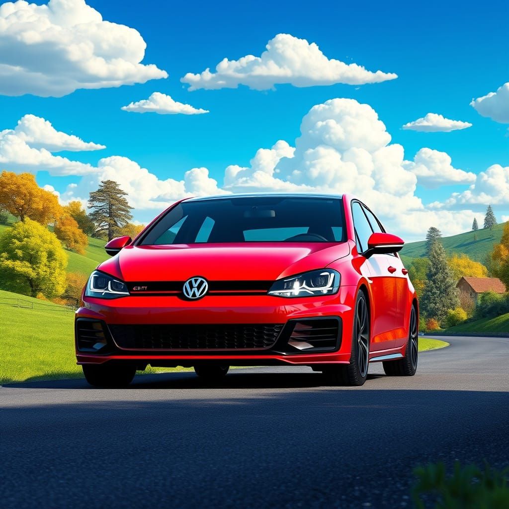 golf vi gti estilo Simpson - Vibrant GTI in a Dreamlike Simp...