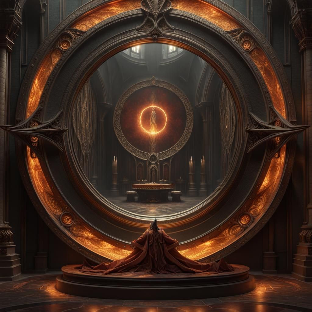 The One ring of Sauron, recursion in the mirror, a masterpiece, 8k ...
