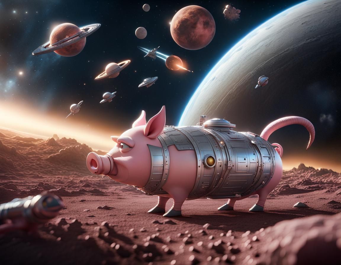 Pigs in Space - AI Generated Artwork - NightCafe Creator