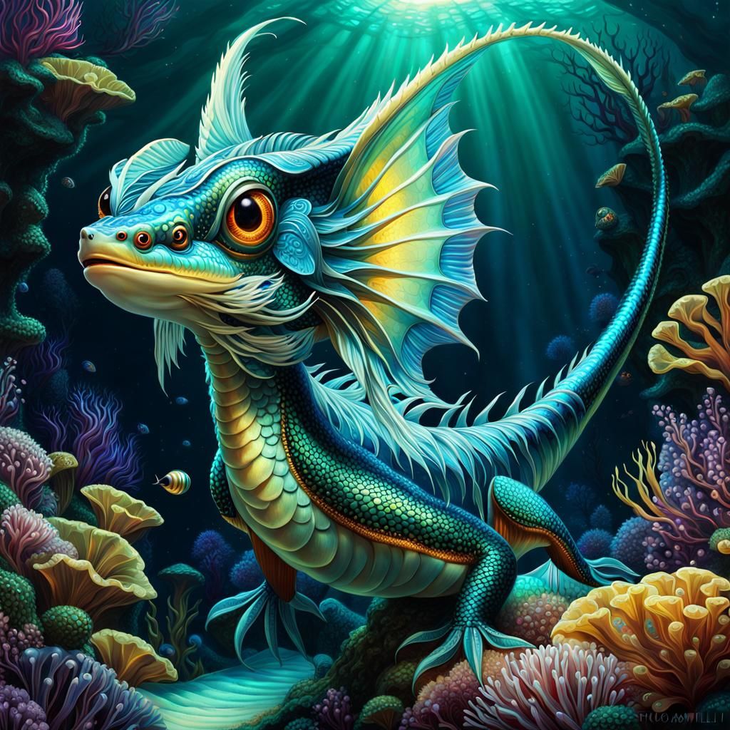 Alien Sea Creature 14 - AI Generated Artwork - NightCafe Creator