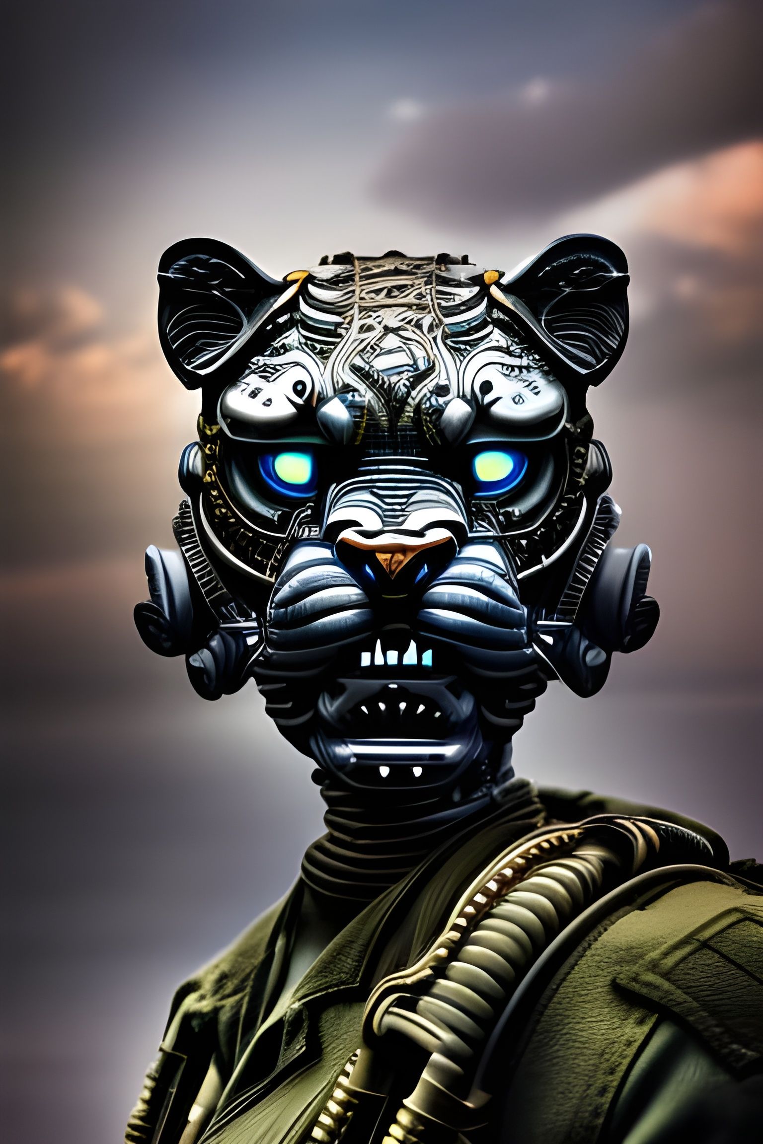 Bionic Panther Soldier - AI Generated Artwork - NightCafe Creator