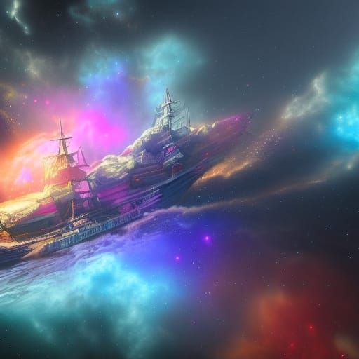 Ghost Ship Nebula - AI Generated Artwork - NightCafe Creator