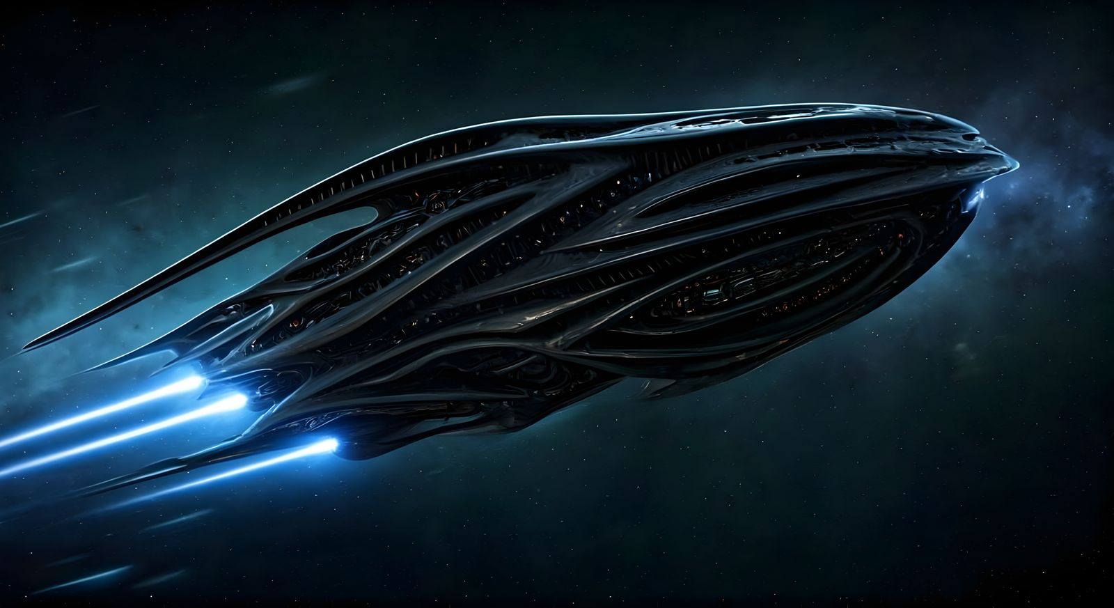 THE SIGNAL - Surreal Cyberpunk Spider Spaceship Blasts Thro...