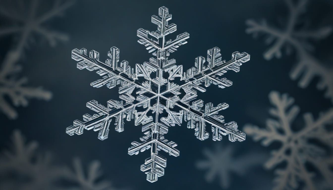 Snowflake (Macro photography) - Snowflake (Macro photography...