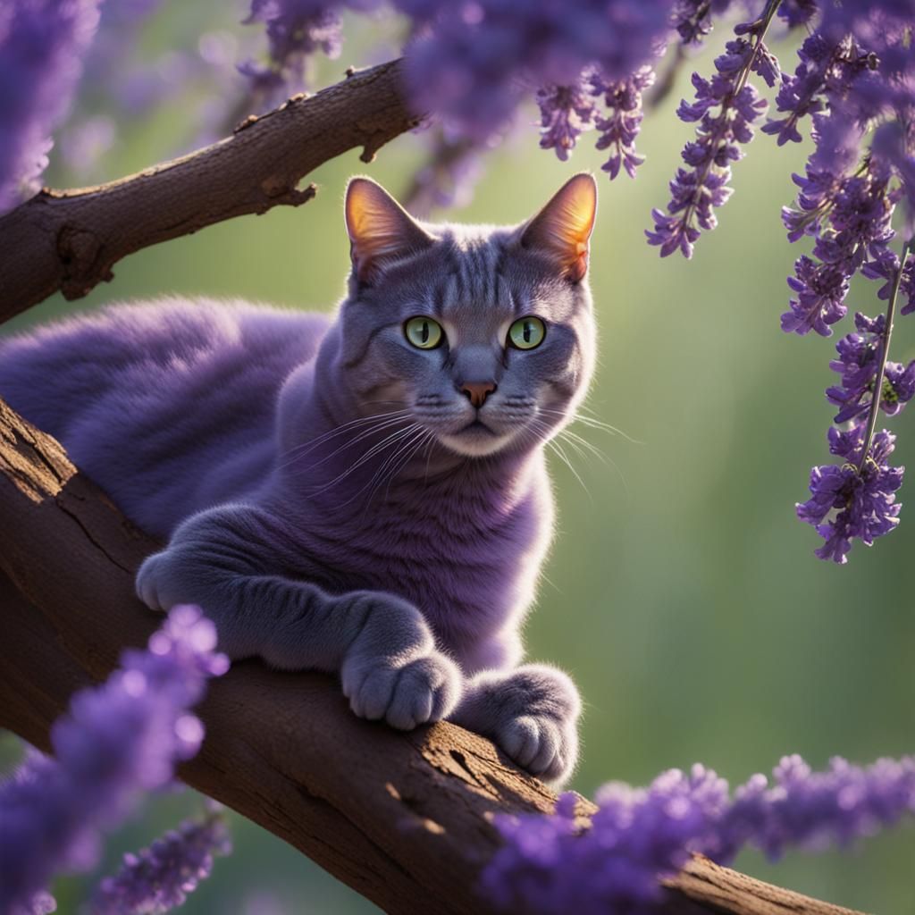 Lavender Cat - AI Generated Artwork - NightCafe Creator