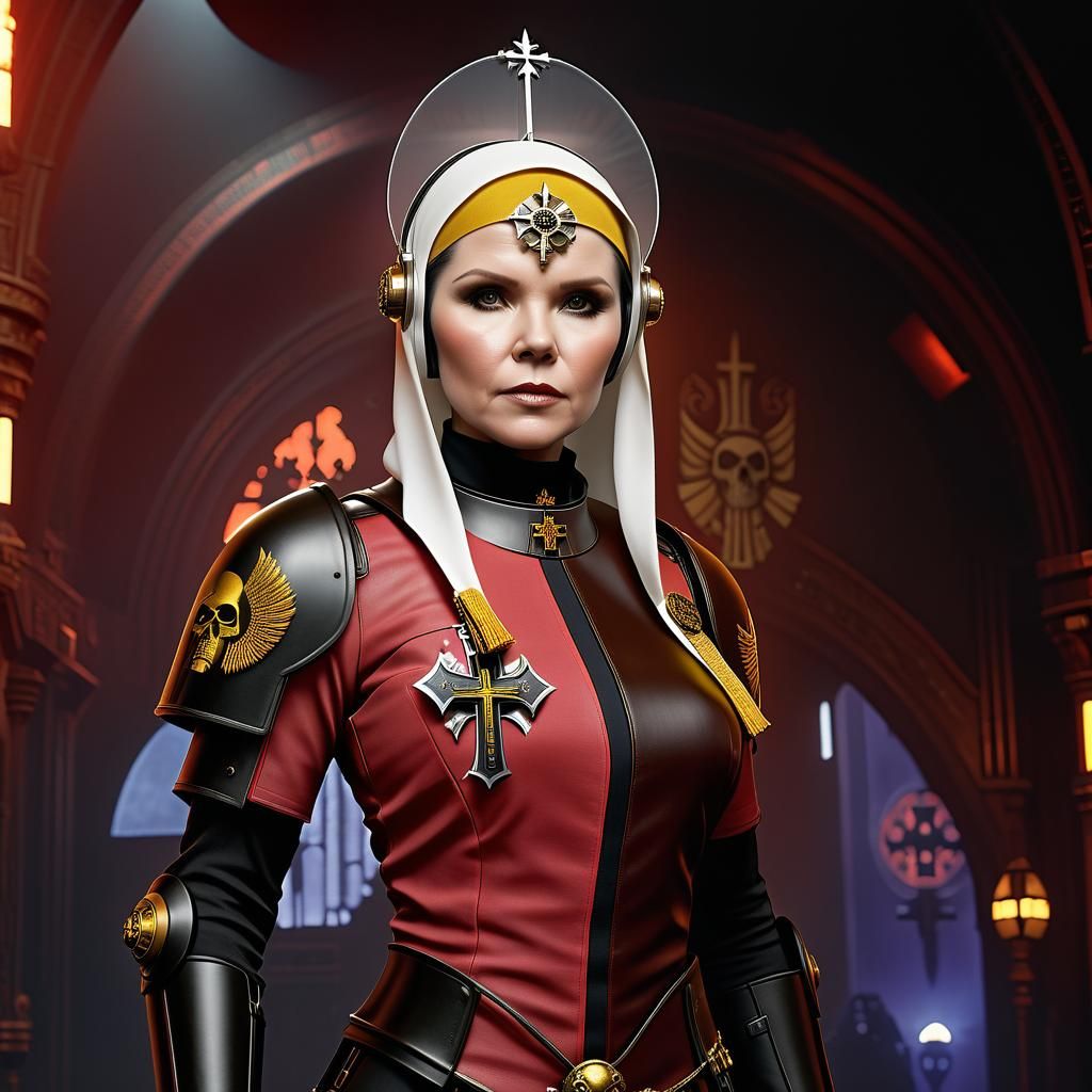 Warhammer 40k, Space Marine, futuristic soldier, beautiful young woman ...