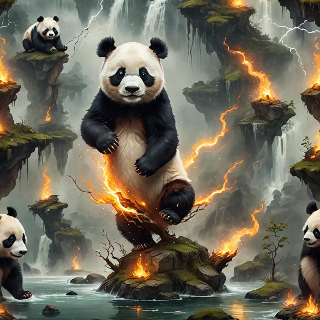 Elemental Panda - AI Generated Artwork - NightCafe Creator