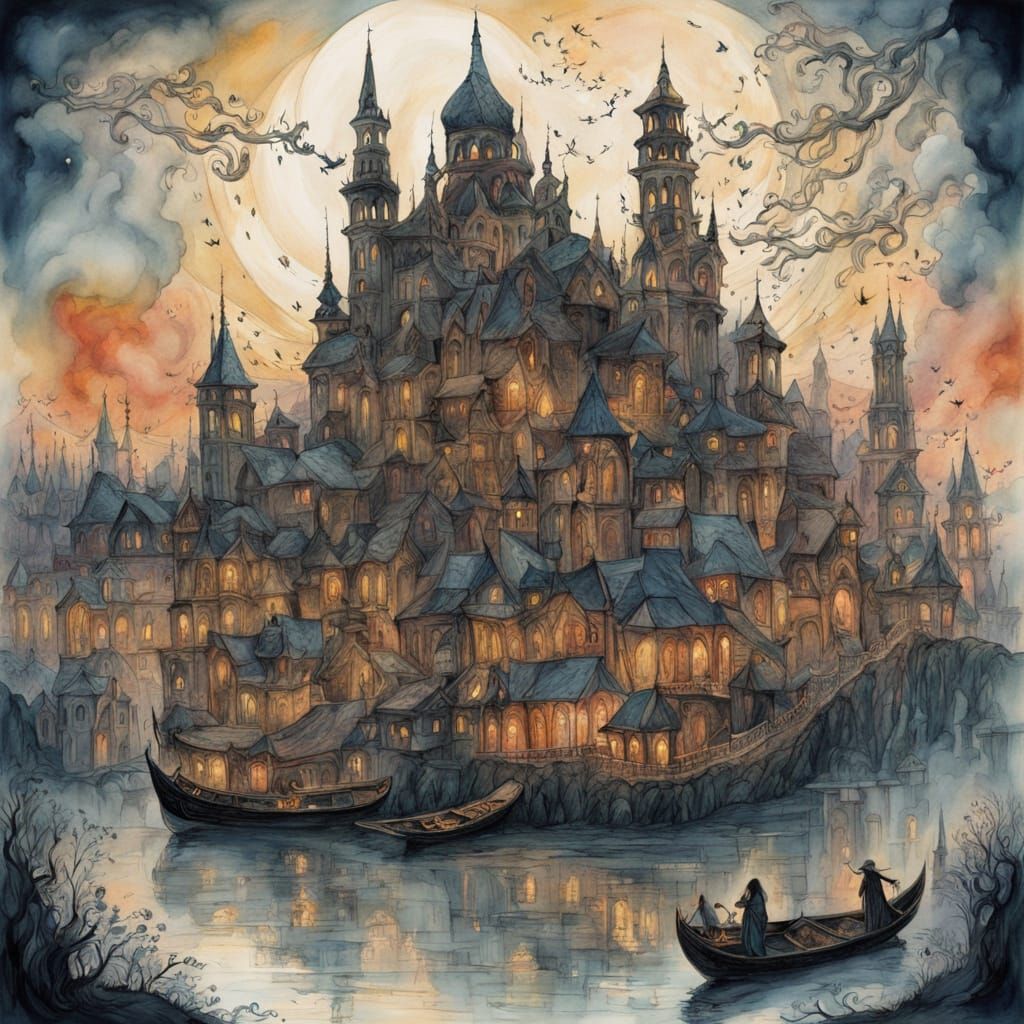 Fantasy cityscape - Fantasy cityscape