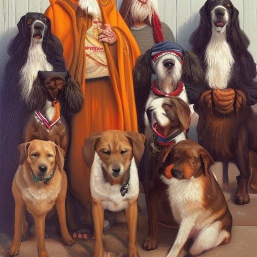 A dog cult - AI Generated Artwork - NightCafe Creator