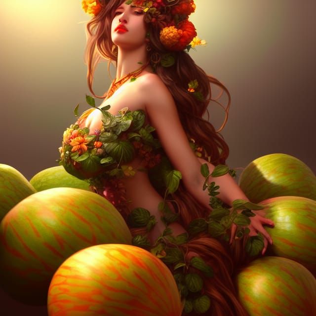one with the melons... - AI Generated Artwork - NightCafe Creator