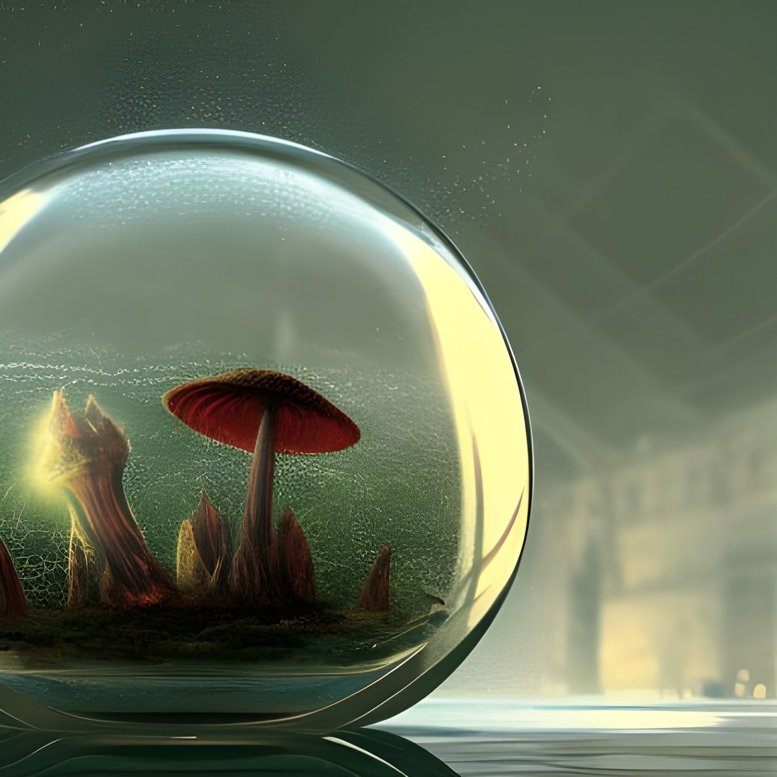 Glass sphere - AI Generated Artwork - NightCafe Creator