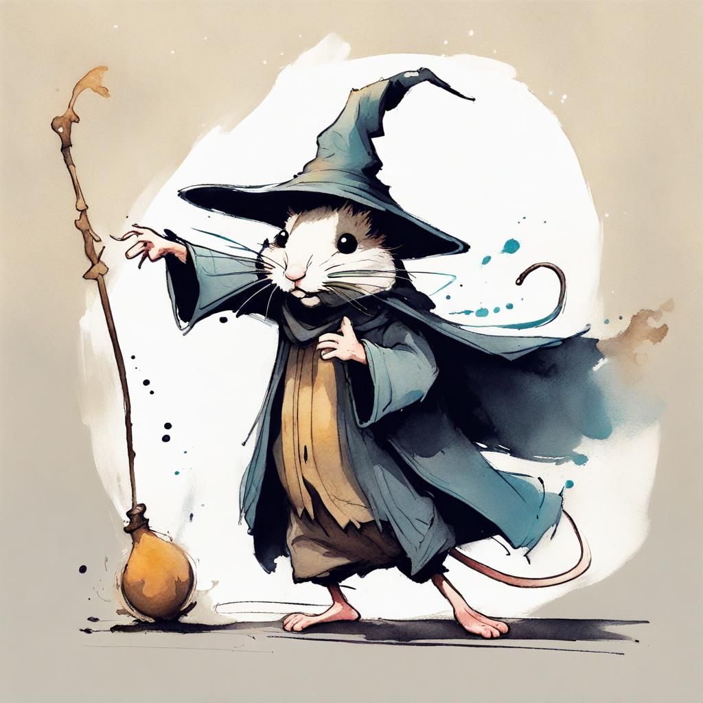 Mouse Wizard - AI Generated Artwork - NightCafe Creator
