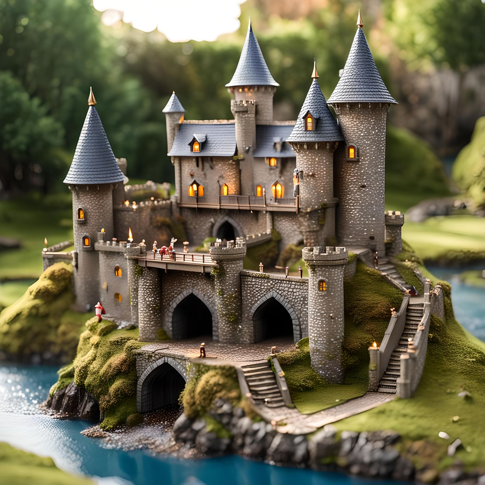 Miniature Castle - AI Generated Artwork - NightCafe Creator