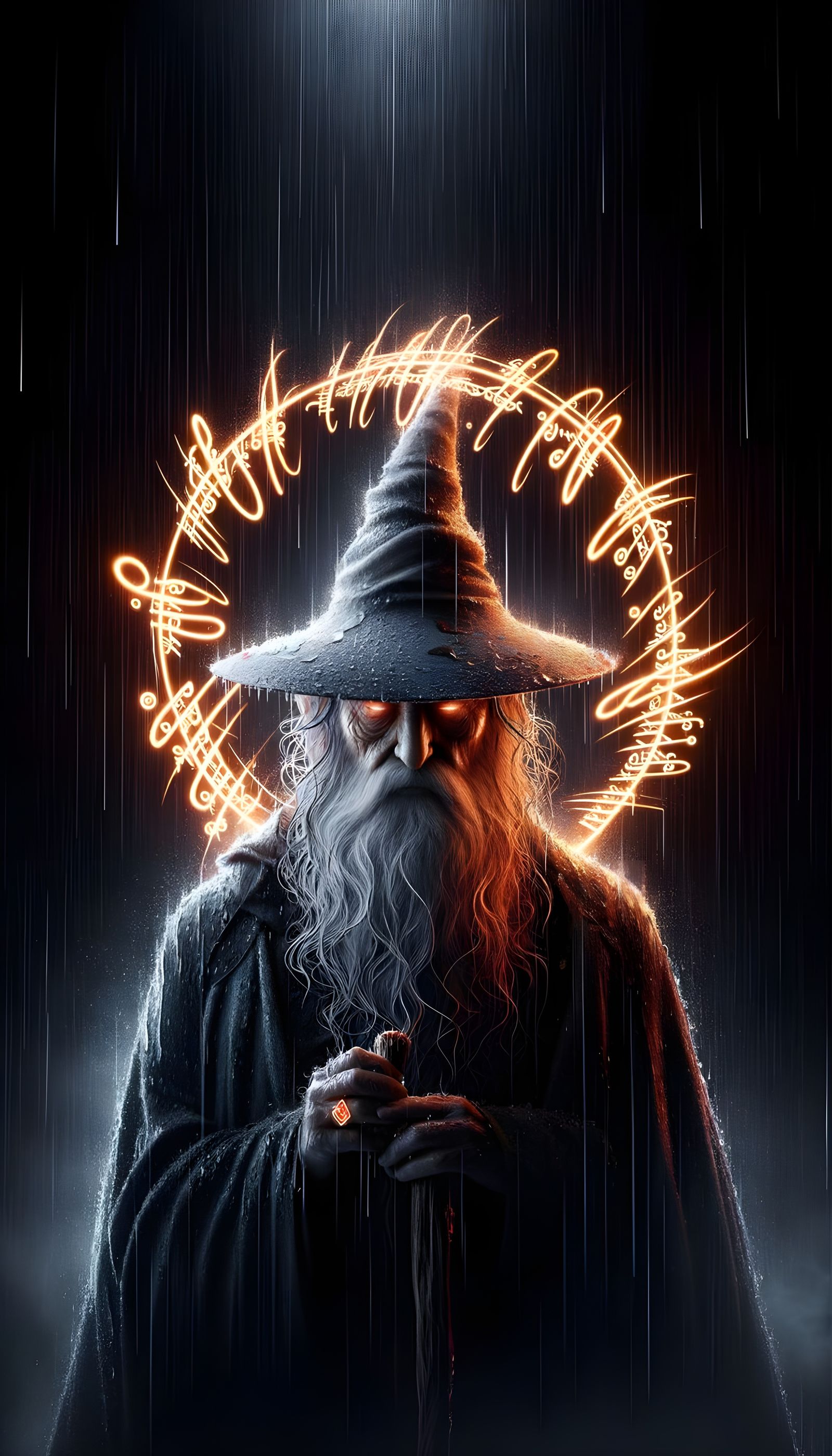 Chaos of Ring - Ethereal Wizard in Neon Ring of Middle-earth
