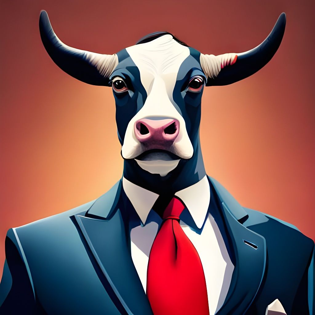cow tv anchor newsman - AI Generated Artwork - NightCafe Creator