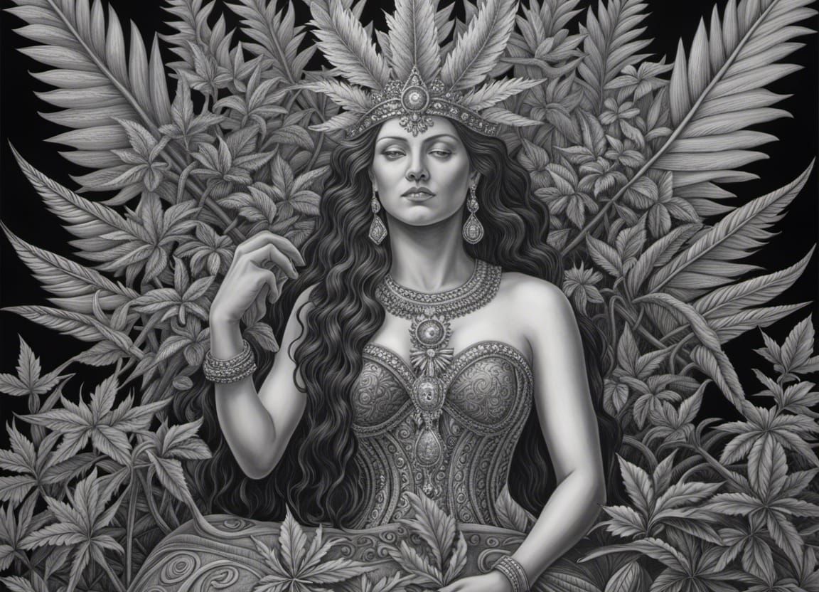 goddess of weed - AI Generated Artwork - NightCafe Creator