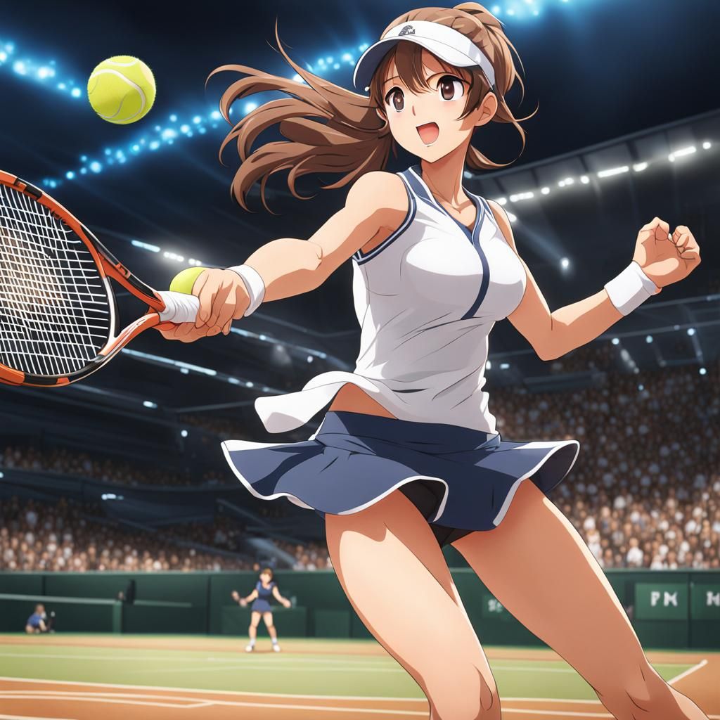 tennis girl - AI Generated Artwork - NightCafe Creator