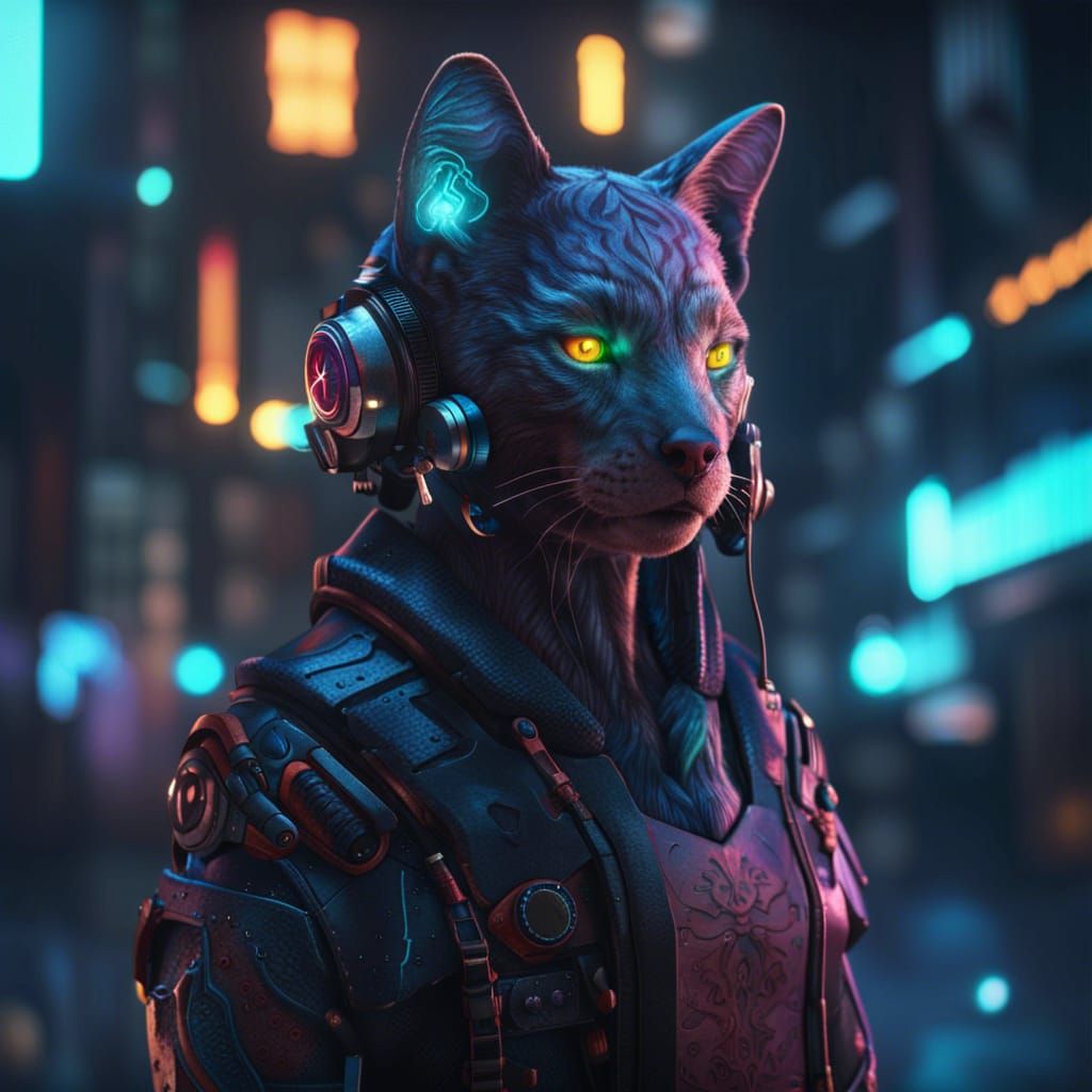 Cyberpunk avatar pet - AI Generated Artwork - NightCafe Creator