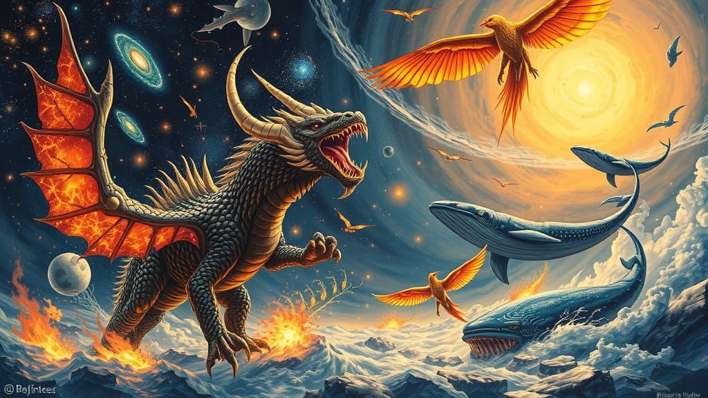 "Celestial Beasts of the Forgotten Cosmos"