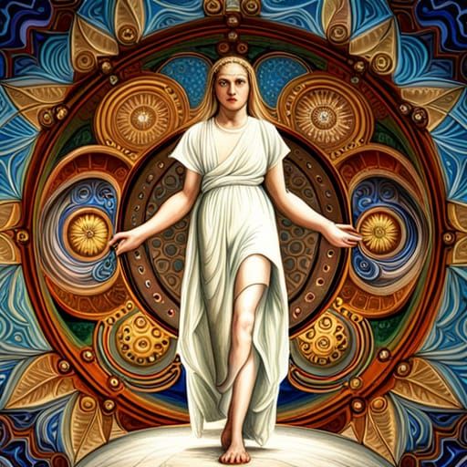 Spring Goddess walking up, Ēostre, Ishtar, Hare Ke, Artio, Persephone ...