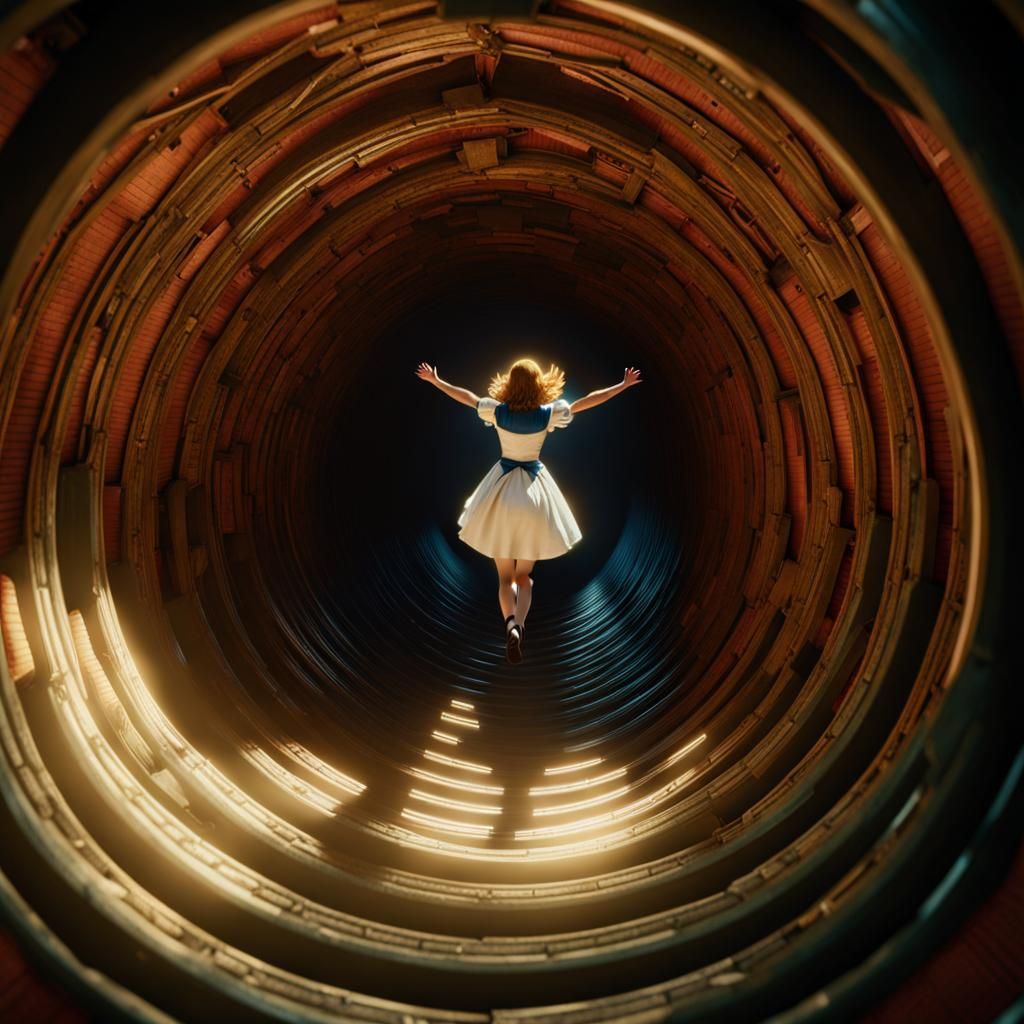 Alice is falling down the rabbit hole - AI Generated Artwork ...