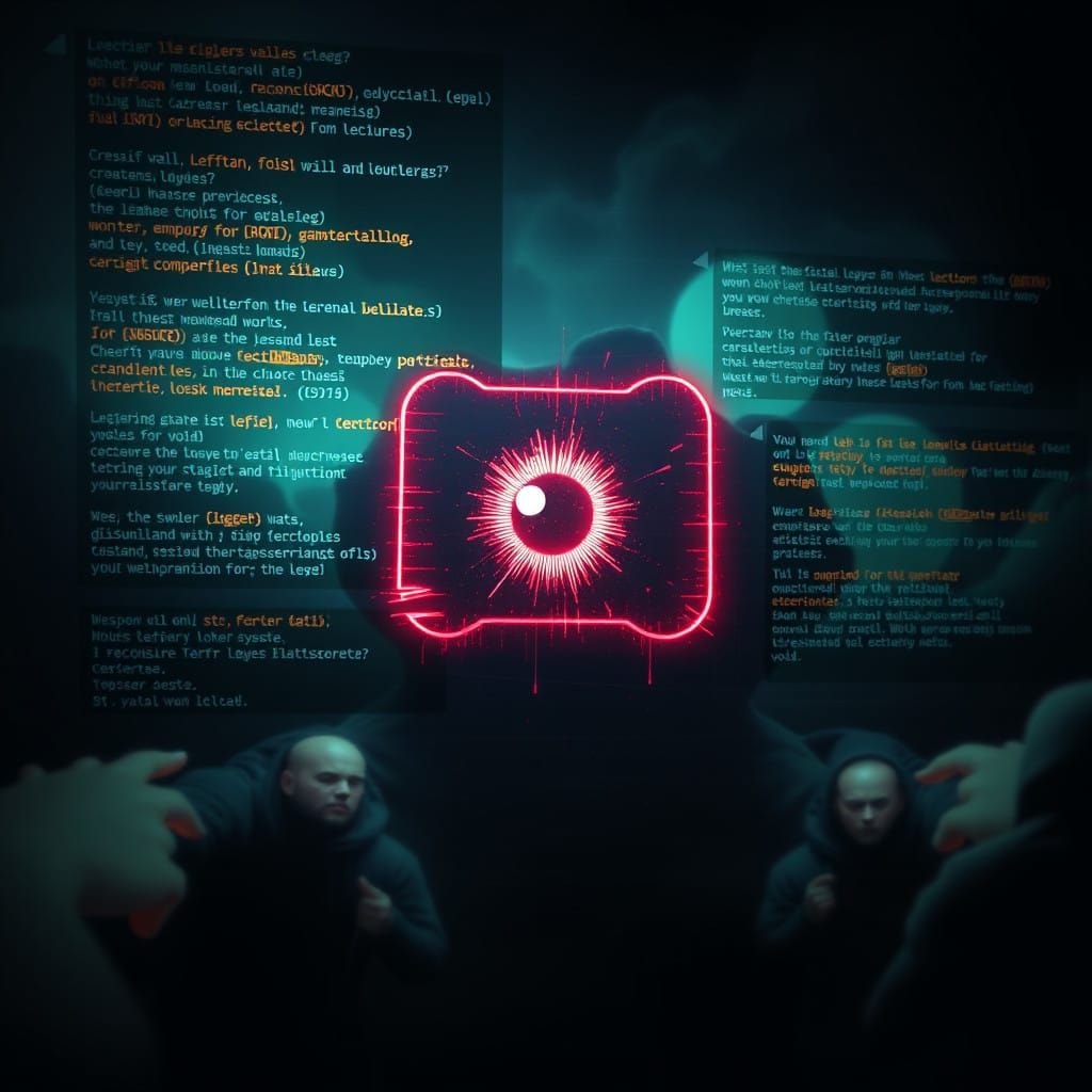 Dystopian Discord Interface in Distorted Glitch Ar... - AI Art