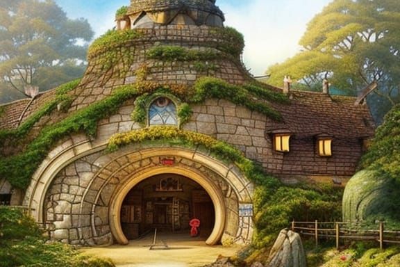 Hobbit Castle - AI Generated Artwork - NightCafe Creator
