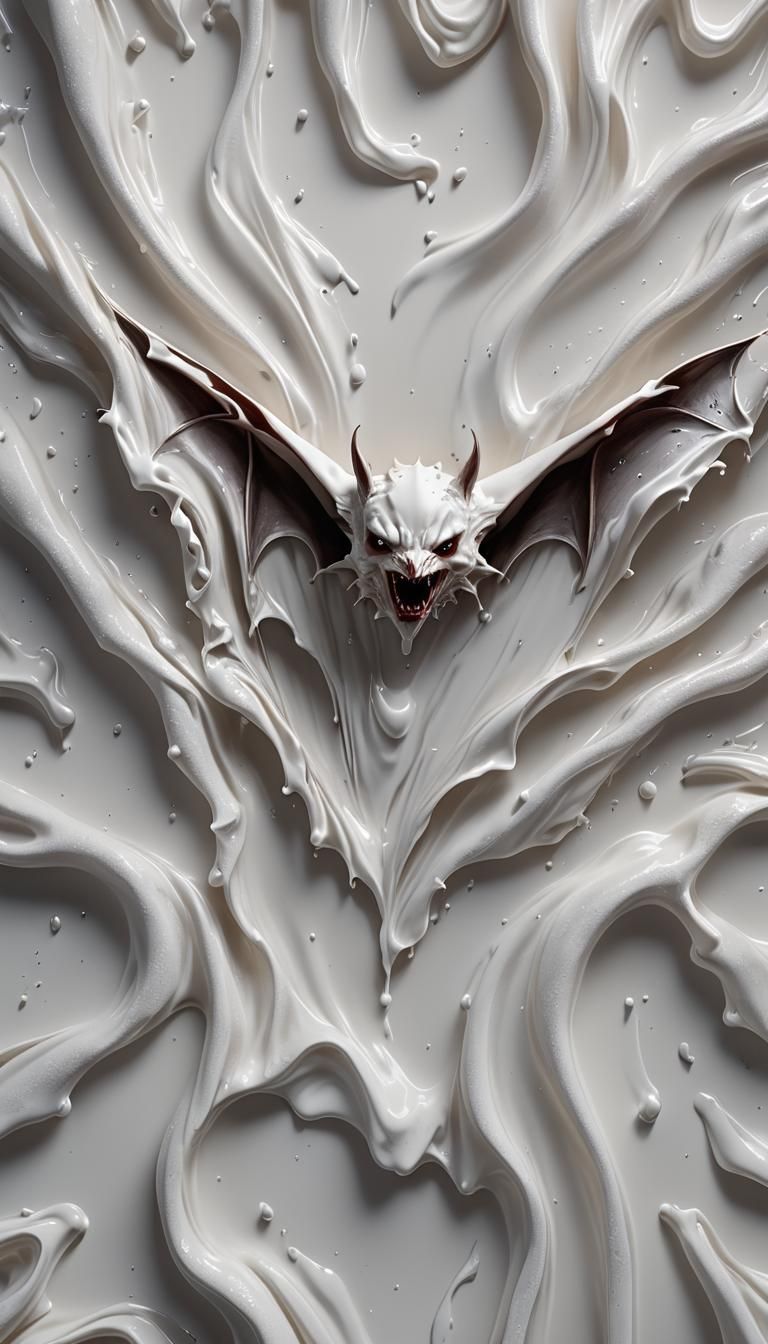 Evil bat on white - AI Generated Artwork - NightCafe Creator