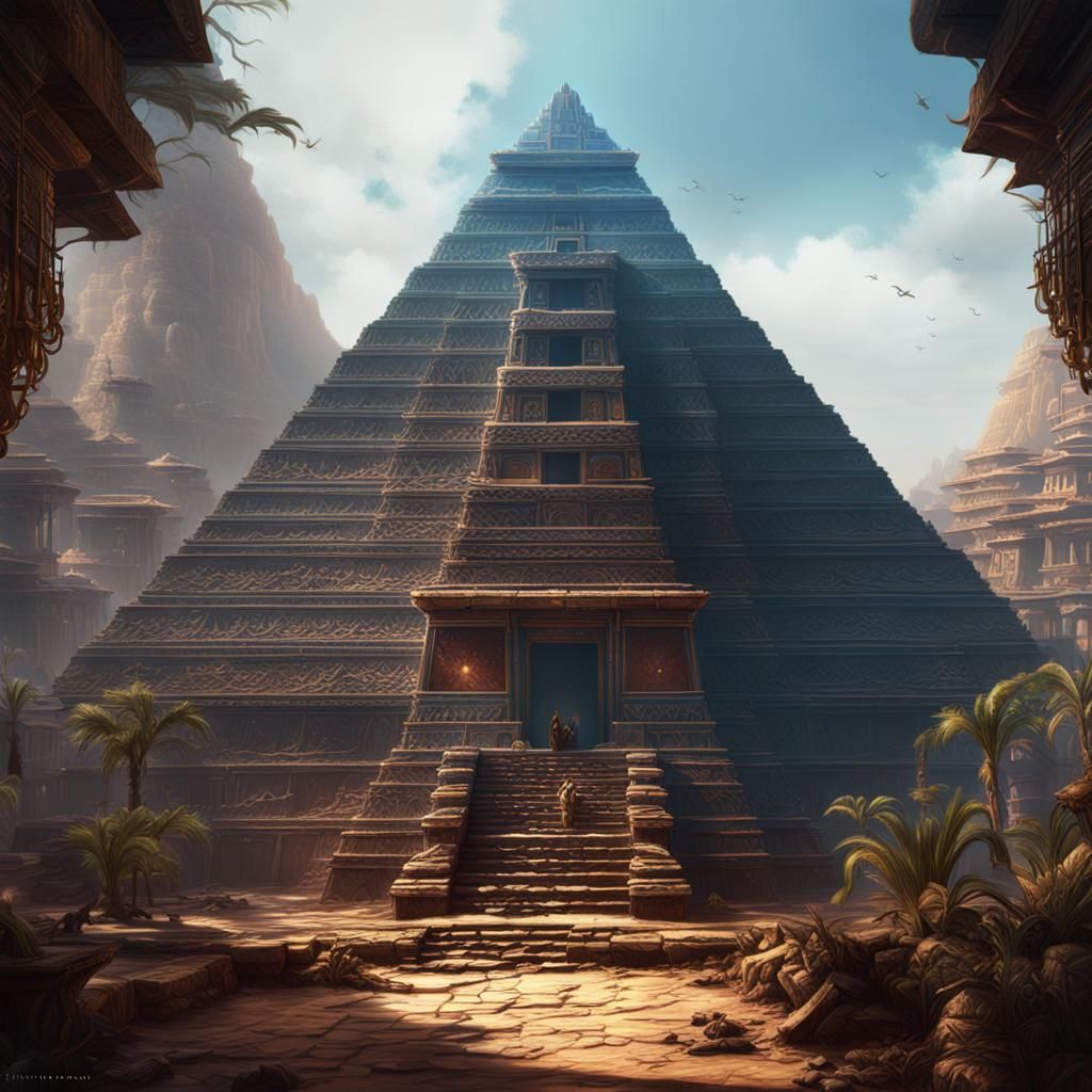 mysterious pyramids - AI Generated Artwork - NightCafe Creator