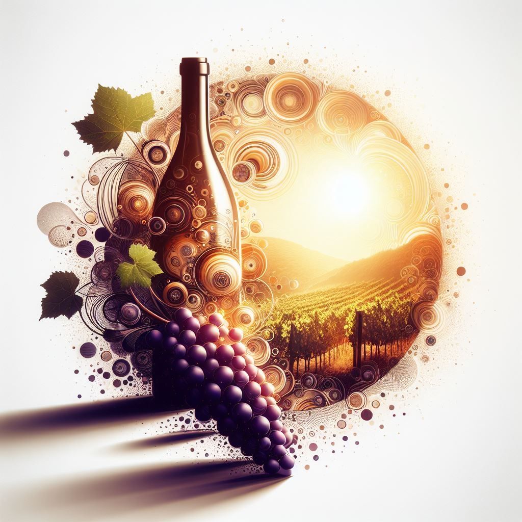 Wine Bottle Double-Exposure Vineyard - AI Generated Artwork - NightCafe ...