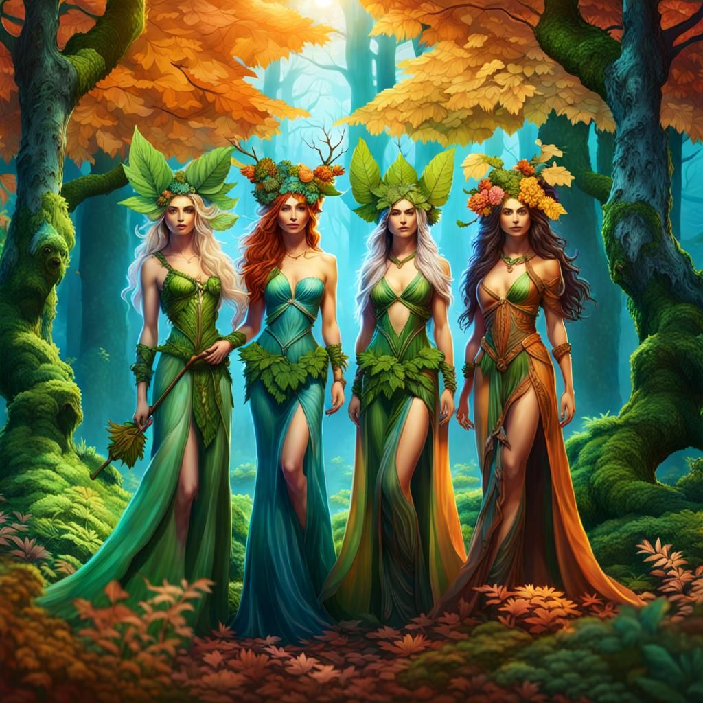 Dryads evolution 2 - AI Generated Artwork - NightCafe Creator