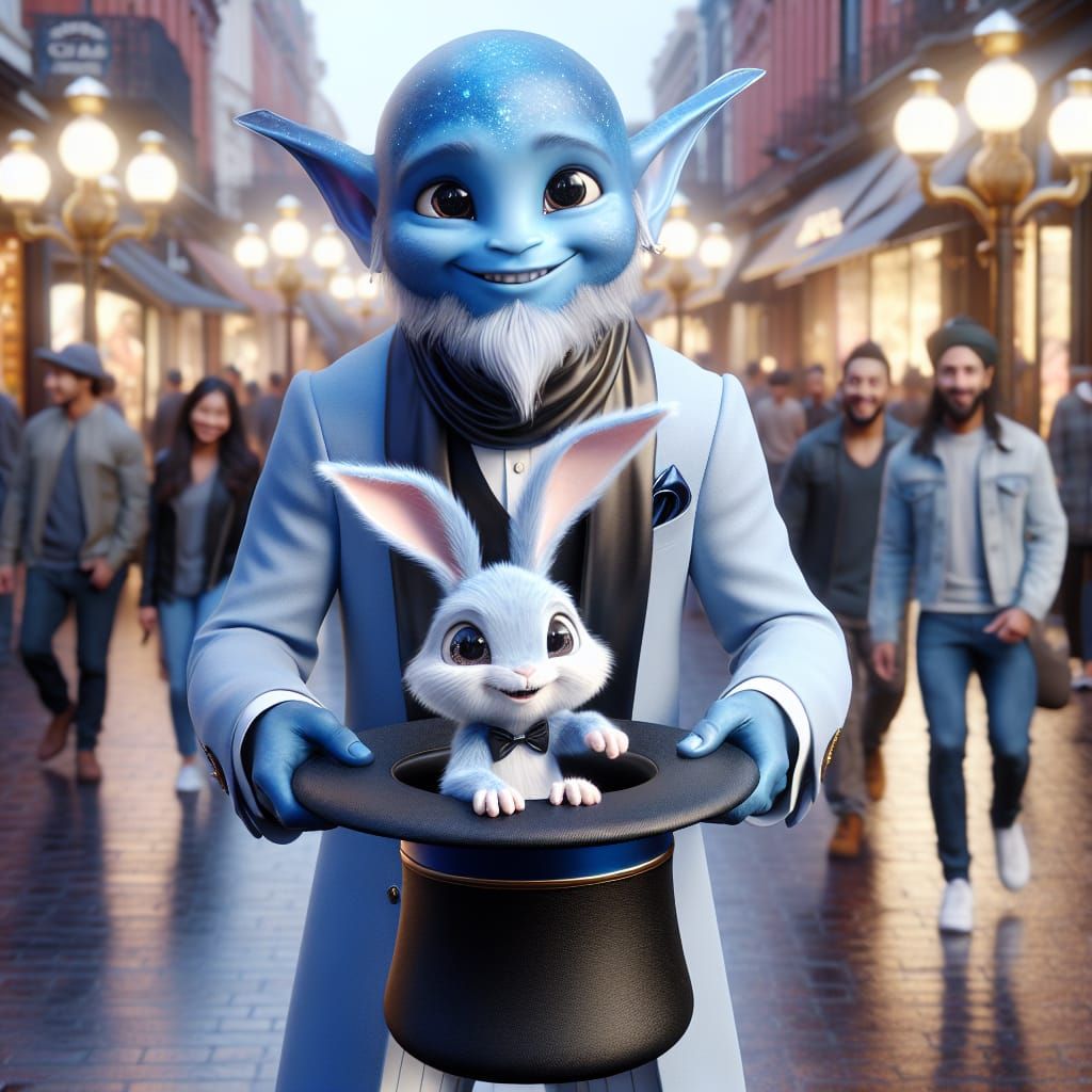 Blue jinn - AI Generated Artwork - NightCafe Creator