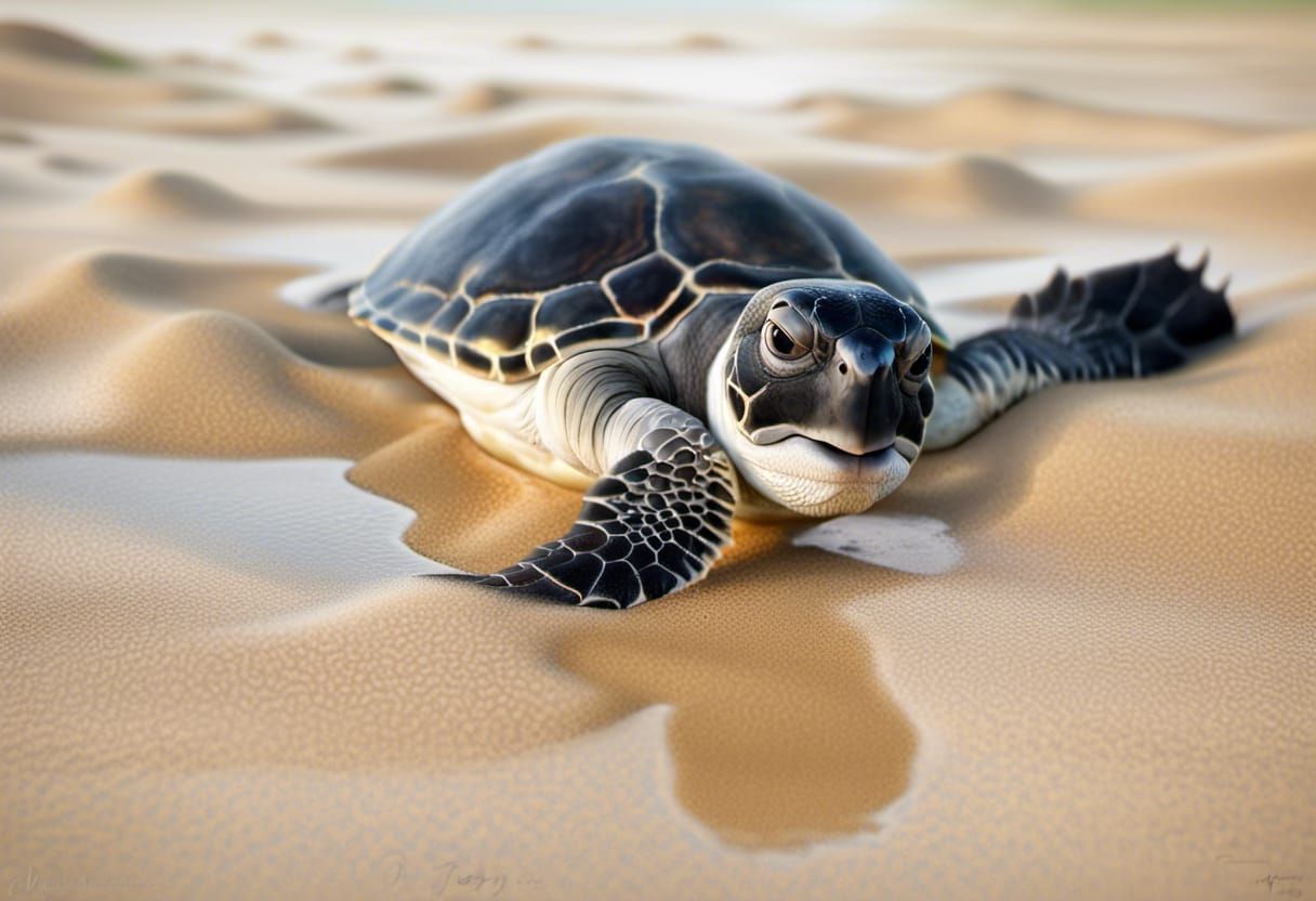 Olive Ridley Sea Turtle Montage - AI Generated Artwork - NightCafe Creator