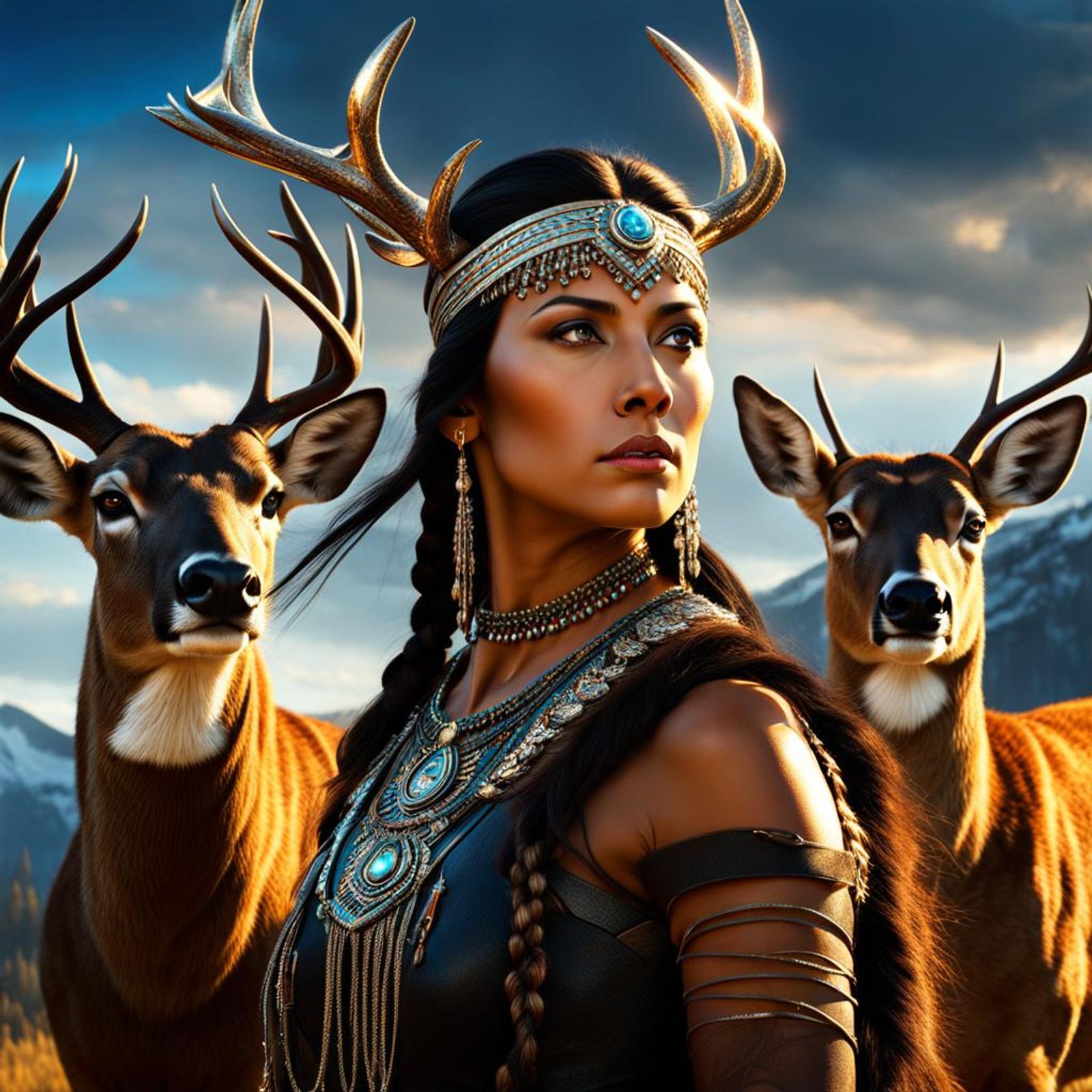 The Deer Woman, guardian and avenger - AI Generated Artwork - NightCafe ...