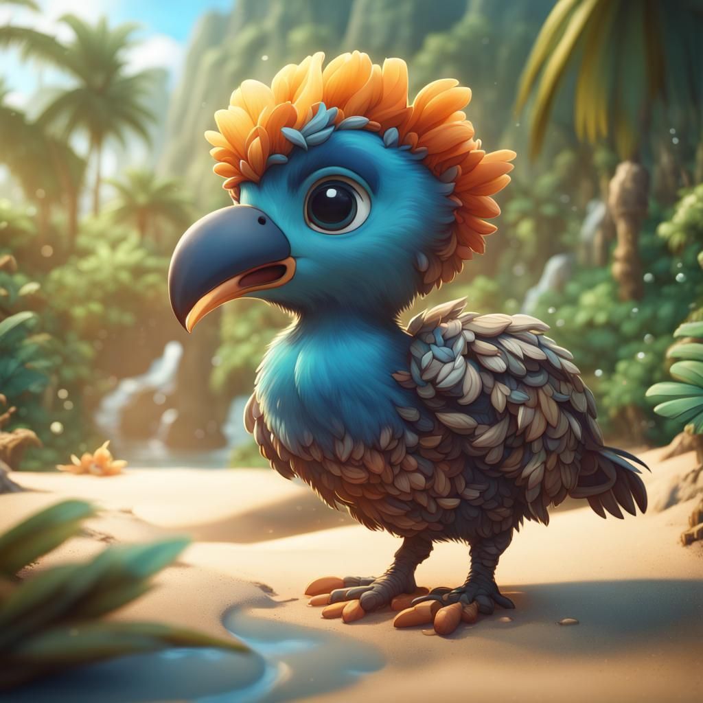 Cute Dodo - AI Generated Artwork - NightCafe Creator