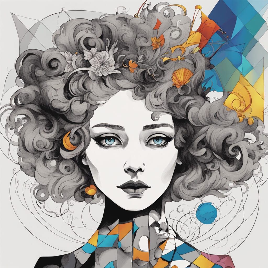 Woman Million Dandelion dreamscape, making wishes , Salvador Dali ...