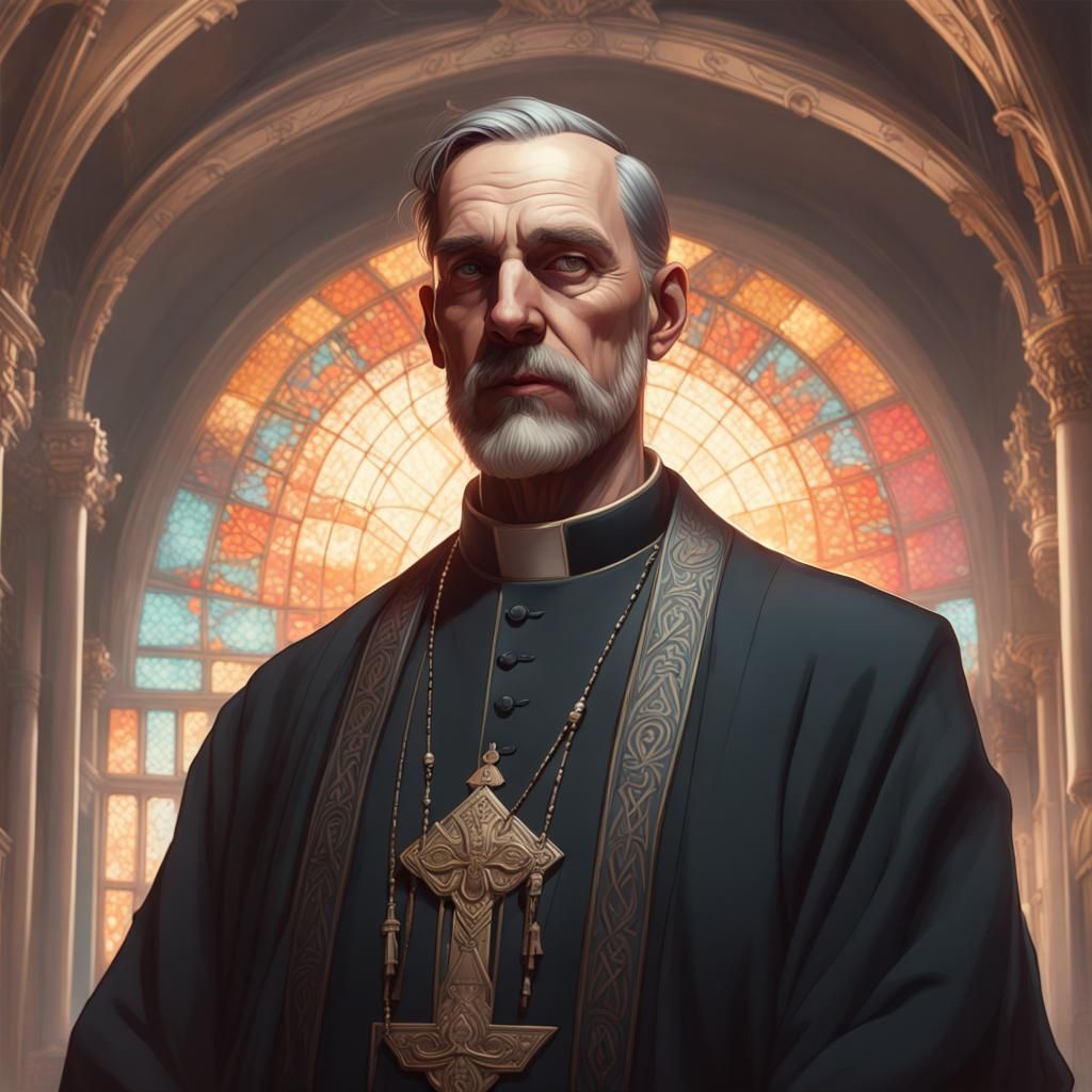 Priest in the 1920s - AI Generated Artwork - NightCafe Creator
