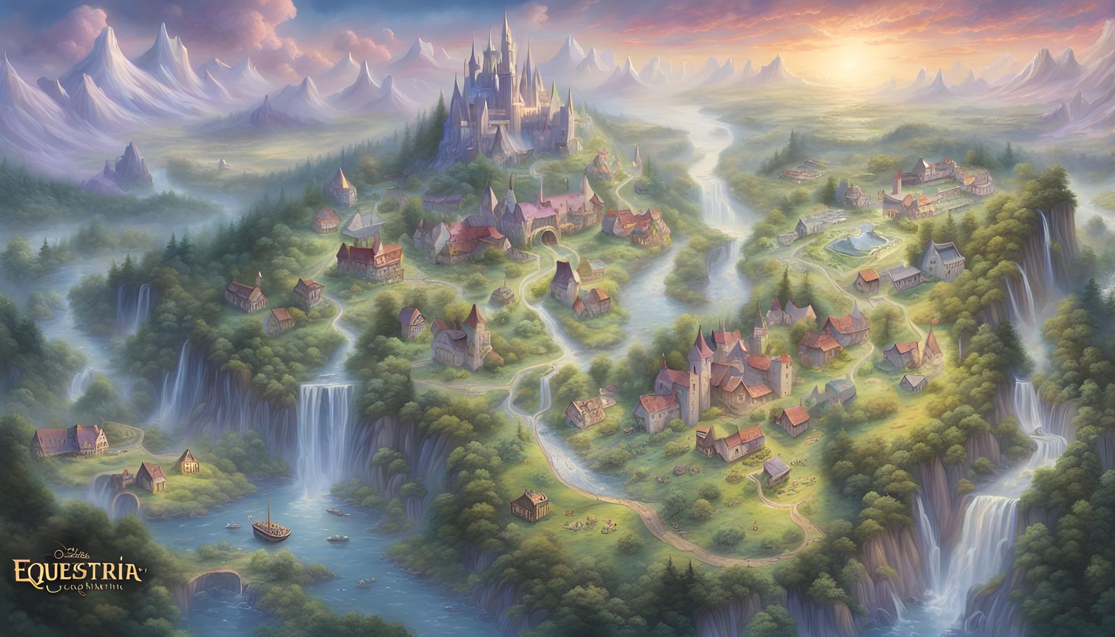 Map of Equestria (MLP Original Art)